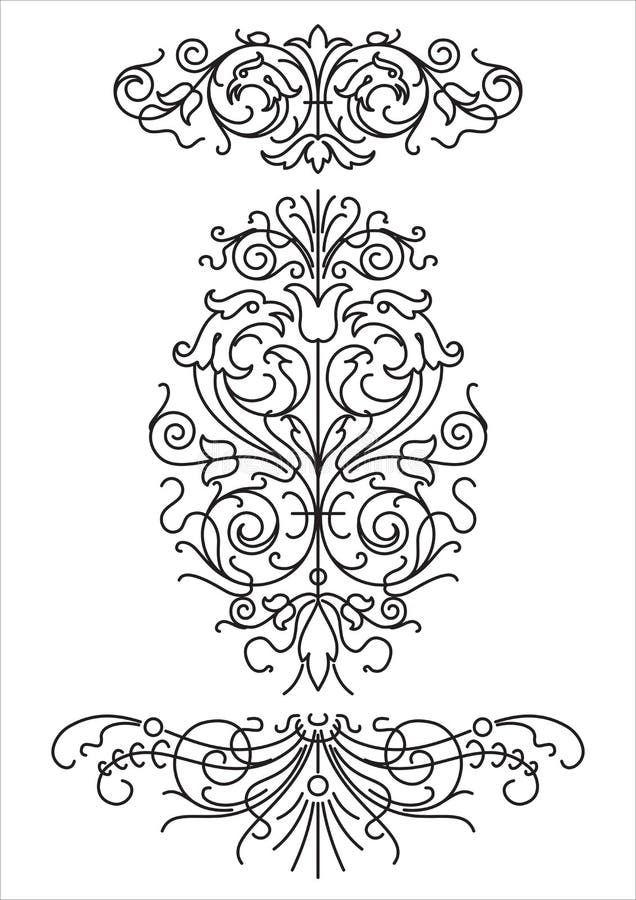 Beautiful Scroll Crest stock illustration. Illustration of element ...