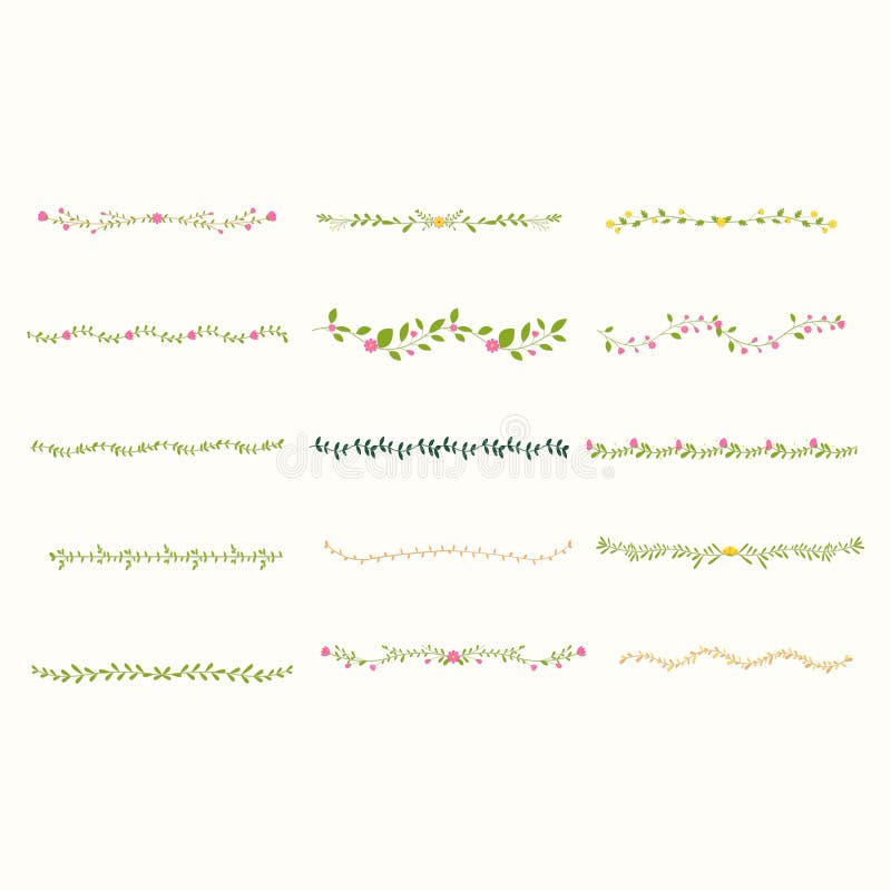 Floral Dividers Stock Illustrations – 9,142 Floral Dividers Stock ...