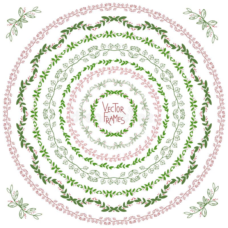 Set of Decorative Circular Borders for Design in Stock Vector ...