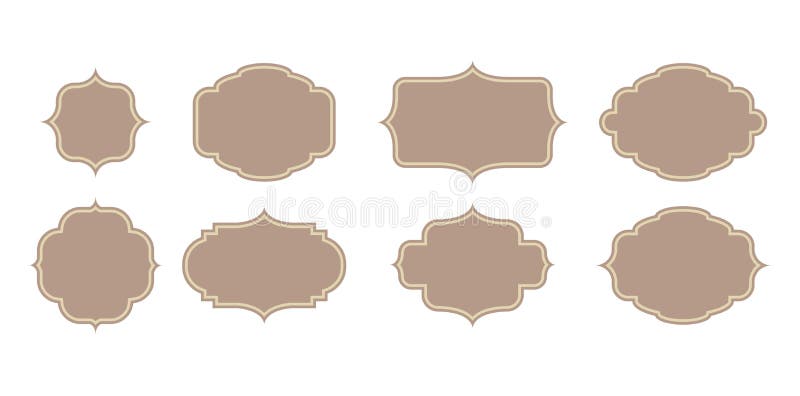 Set of Decorative Frames for Design and Decoration, Simple Design Stock ...