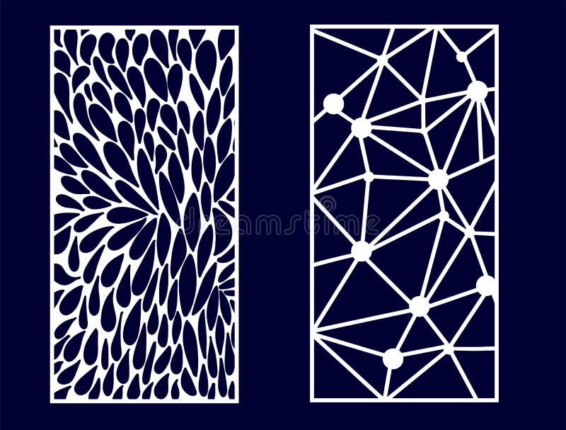 Cnc Decorative Laser Pattern. Set of Decorative Vector Panels for Laser ...