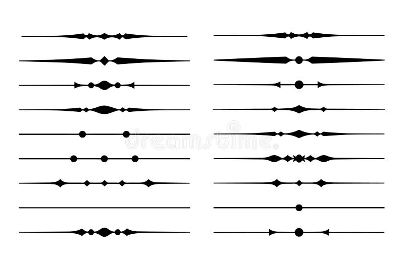 Set of Decorative Lines, Border and Page Rules Frame Stock Vector ...