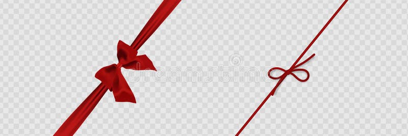 Set of Decorative Platinum String Bow with Horizontal Thin Rope ...