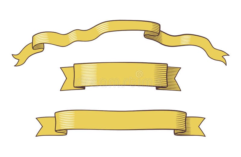 Decorative Retro-style Ribbons. Colored Vector Illustration Stock ...