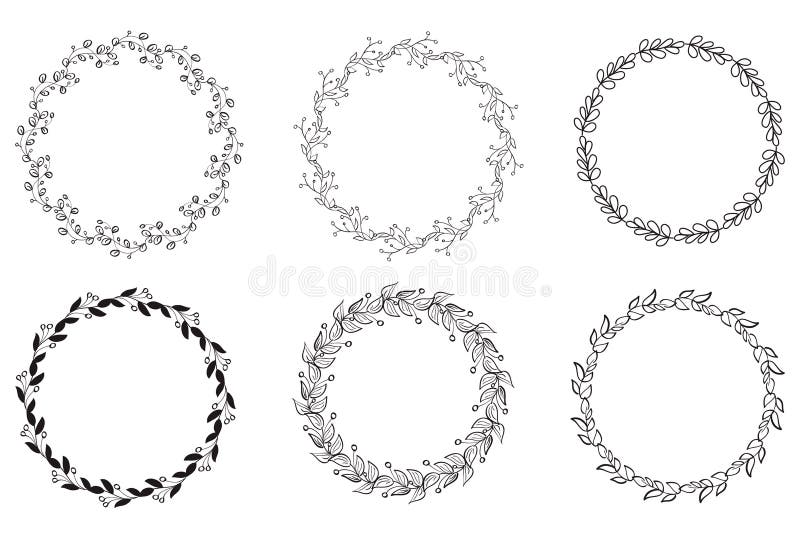 Set of Decorative Round Frame and Borders Art. Calligraphy Vector ...