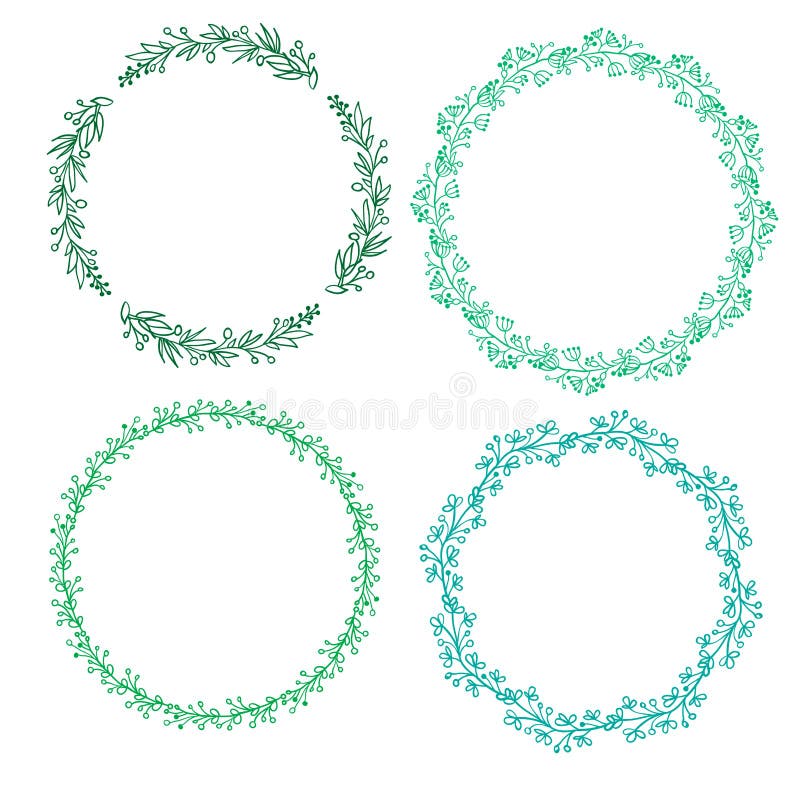 Set of Decorative Round Frame and Borders Art. Calligraphy Vector ...
