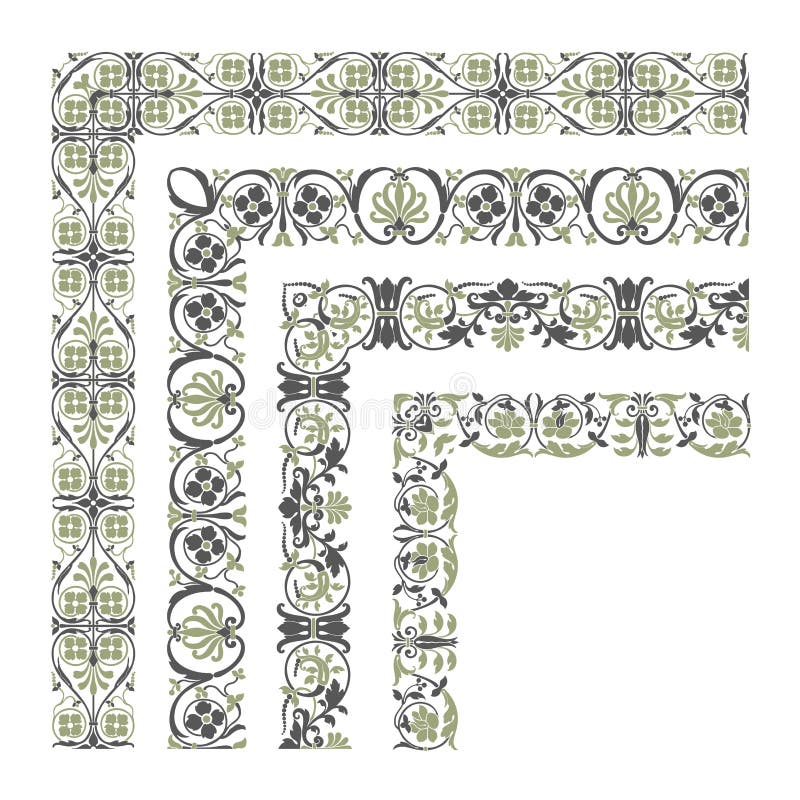 Decorative seamless border stock vector. Illustration of frame - 159387056