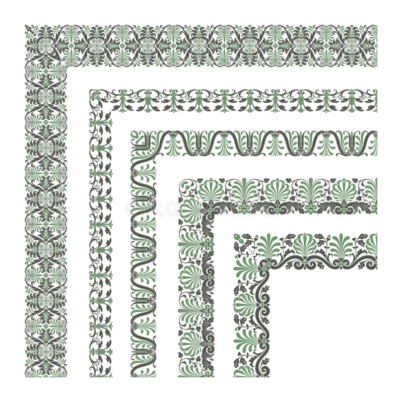 Decorative seamless border stock vector. Illustration of vector - 159387086