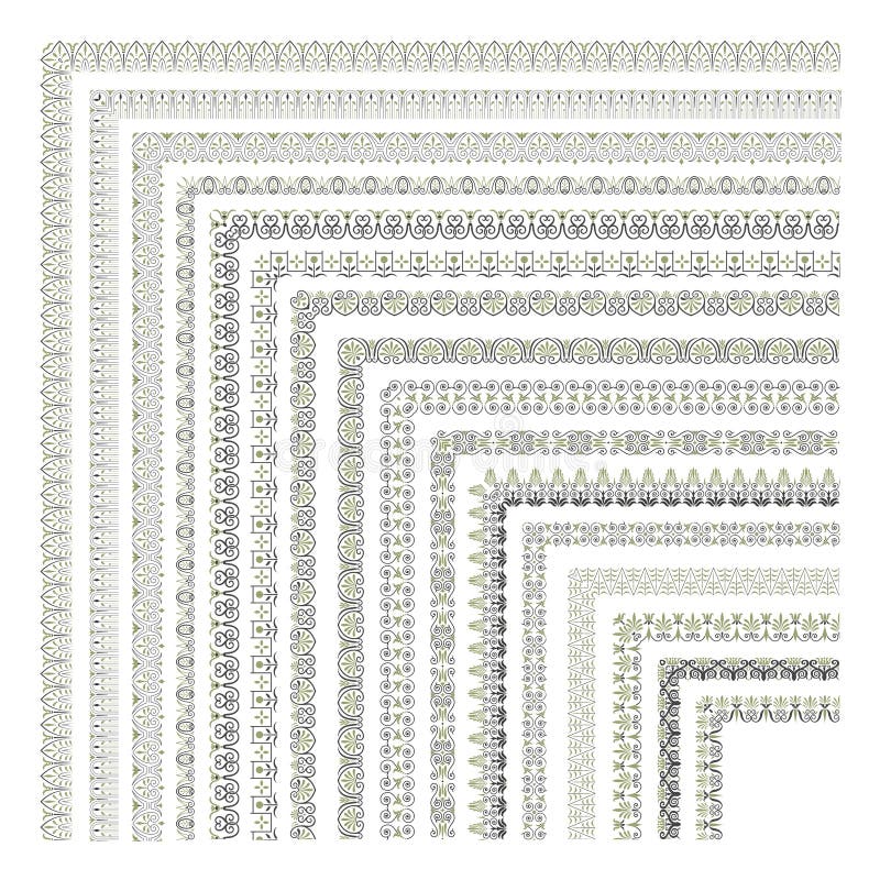 Big Set of Decorativer Borders Stock Illustration - Illustration of ...