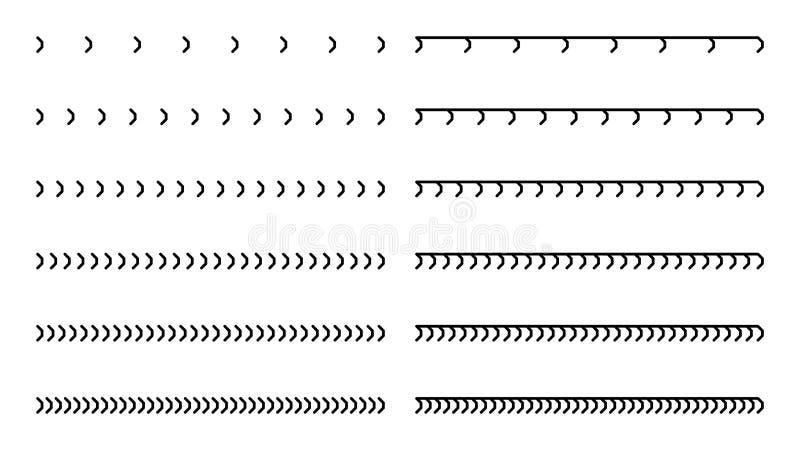 Set of Decorative Separation Strip Isolated on White Background. Design ...