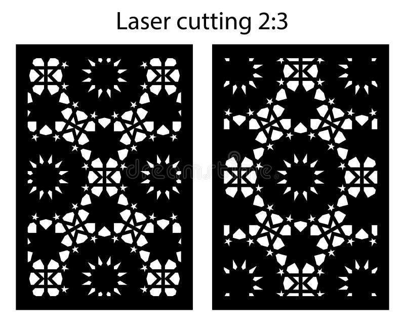 Set of Decorative Vector Panels for Laser Cutting. Stock Vector ...
