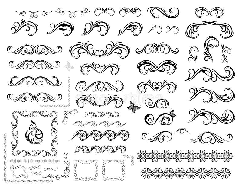 Vintage borders stock vector. Illustration of decorative - 52555305