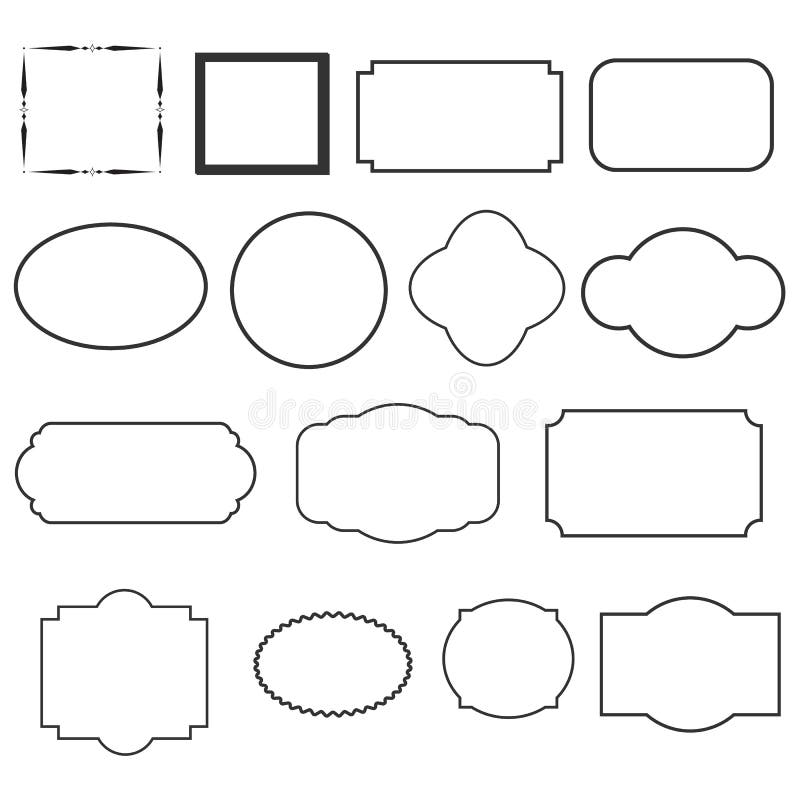 Frames with black pattern stock vector. Illustration of composition ...