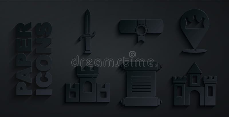 Set Decree, Parchment, Scroll, Location King Crown, Castle, Fortress ...