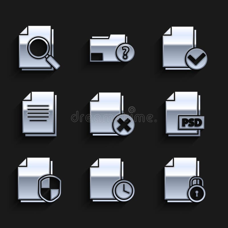 Set Delete File Document, Document with Clock, and, PSD, Protection ... Set Delete File Document, Document with Clock, and, PSD, Protection ...