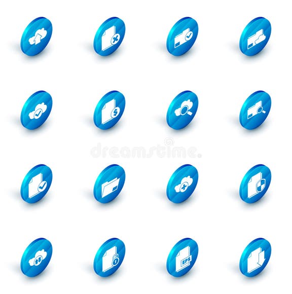 Set Delete File Document Document Folder And Check Mark Cloud Storage Text With Finance