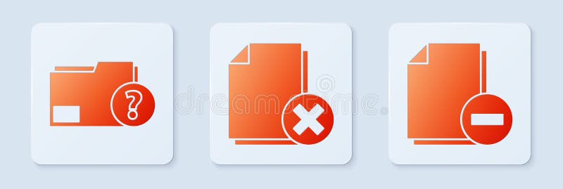 Set Delete File Document, Unknown Document Folder and Document with ... Set Delete File Document, Unknown Document Folder and Document with ...