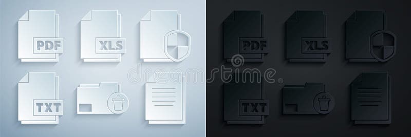 Set Delete Folder, Document Protection Concept, TXT File Document, XLS ... Set Delete Folder, Document Protection Concept, TXT File Document, XLS ...