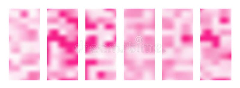 Set of Delicate Pink Blur Banners, Template for Design Stock Vector ...
