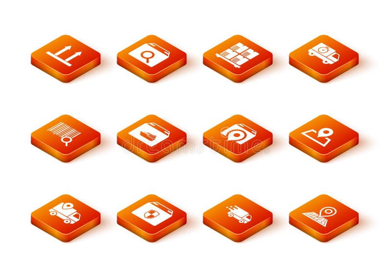 Set Delivery Tracking, Box Security Shield, Search Barcode, Cargo Ship ...