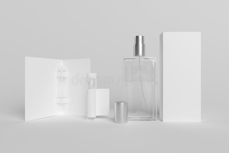 3d Render Set for Demonstrating the Design of Perfume Mockup Tester on ...
