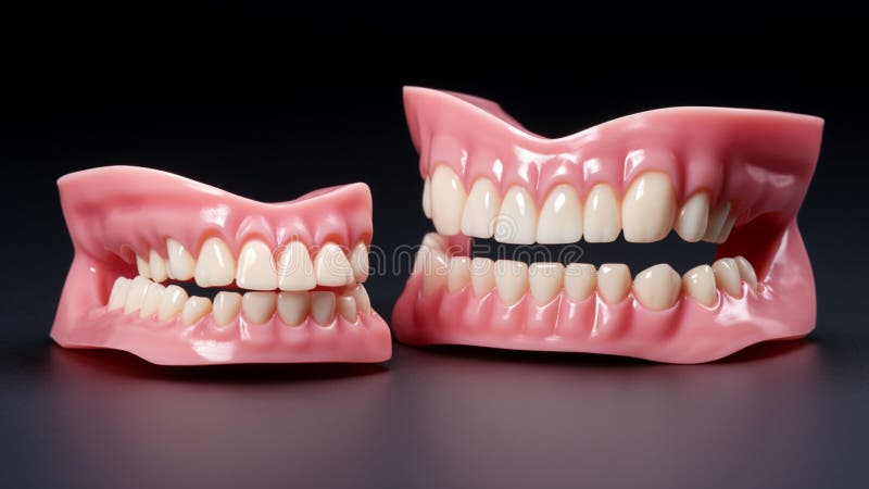 A Set of Dentures. Closeup of Dental Prosthesis. Stock Image - Image of ...