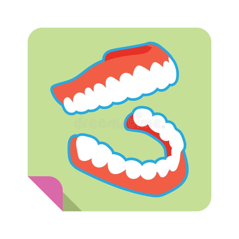 A Set of Dentures. Vector Illustration Decorative Design Stock Vector ...