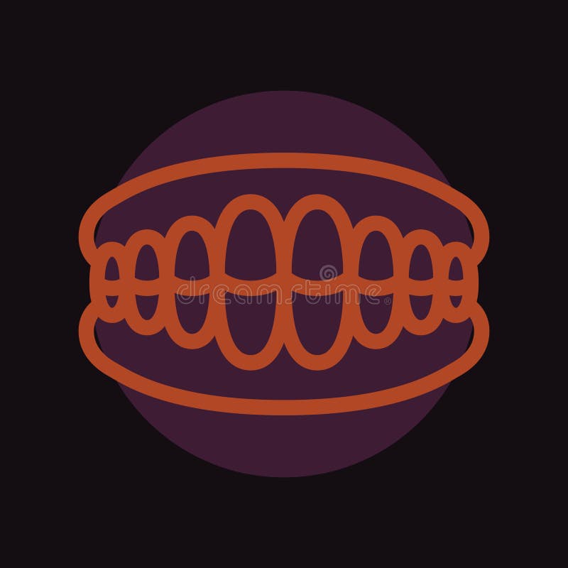 A Set of Dentures. Vector Illustration Decorative Design Stock Vector ...