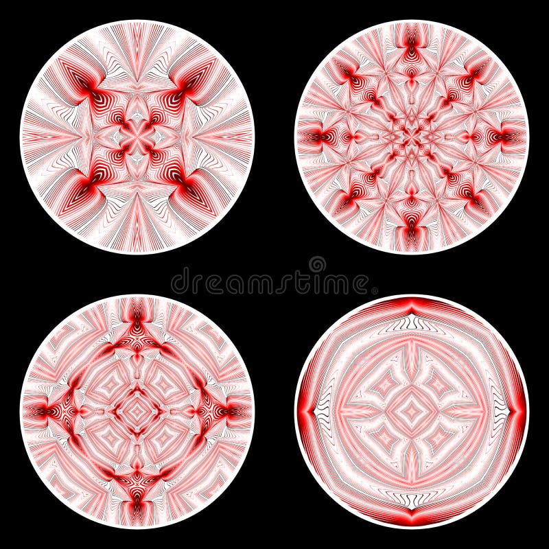 A Set of Design Circle Elements Stock Vector - Illustration of illusion ...