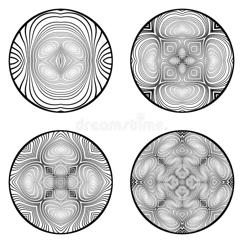 A Set of Design Circle Elements Stock Vector - Illustration of symbol ...