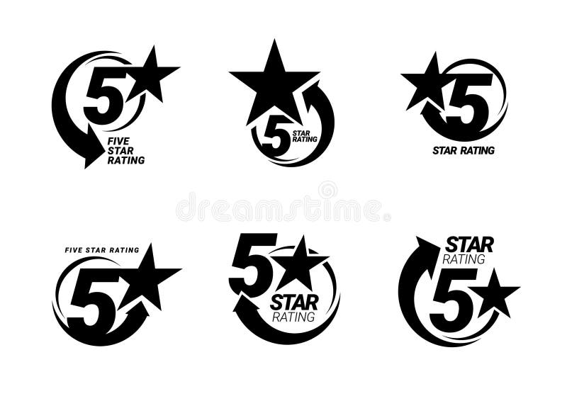 Set Design Element. 5 Star Rating Stock Illustration - Illustration of ...