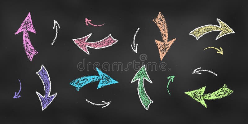 Set of Design Elements Arrows of Different Colors Isolated on ...