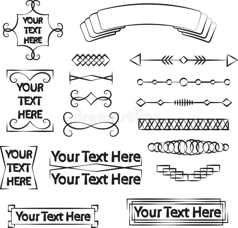 Set of 16 Design Elements stock vector. Illustration of line - 45719405