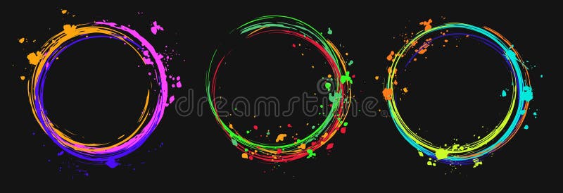 Set of Design Elements, Circular Frames. Stock Vector - Illustration of ...