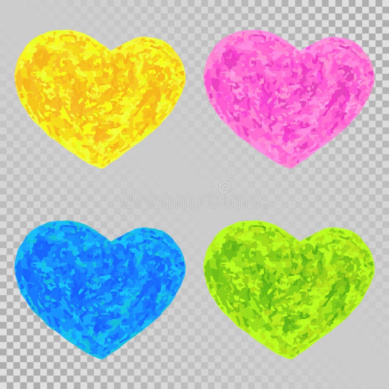 Set Design Elements Colorful Hearts Stock Vector - Illustration of ...