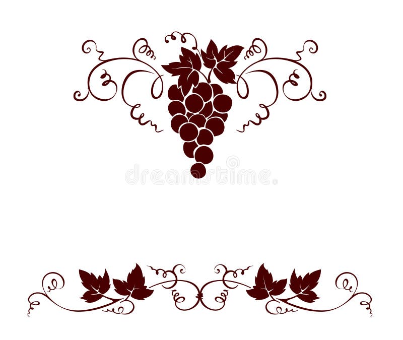 Set Design Elements -- Grape Stock Vector - Illustration of curl ...