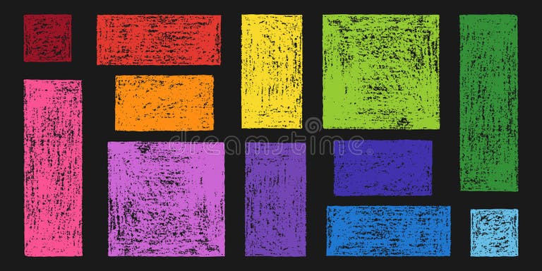 Set of Design Elements Hand-drawn Rectangular Shapes of Different ...