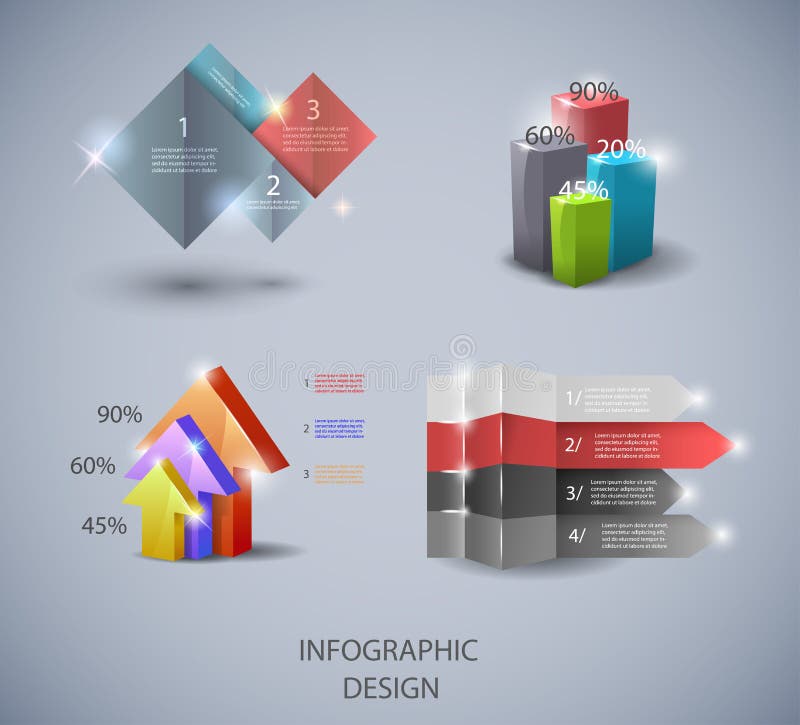 Set of Design Elements for Infographic or Presentation Stock Vector ...