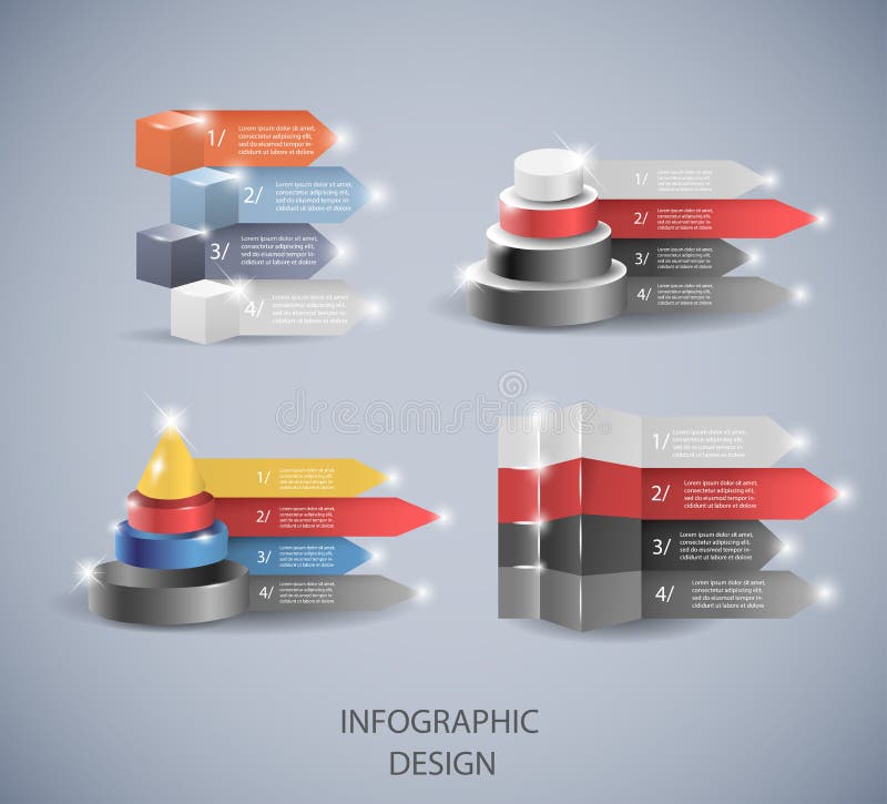 Set of Design Elements for Infographic or Presentation Stock Vector ...