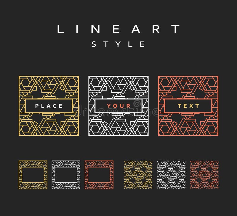 Set of Design Elements. Labels and Frames. Stock Vector - Illustration ...