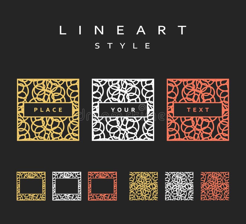 Set of Design Elements. Labels and Frames. Stock Vector - Illustration ...