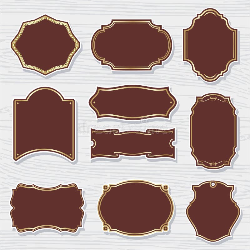 Set 2 of Design Elements Vector Sample Labels Shapes Stock Vector ...