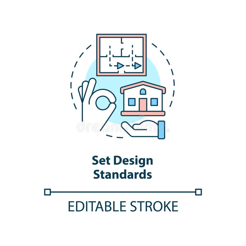 Set Design Standards Blue Gradient Concept Icon Stock Vector ...