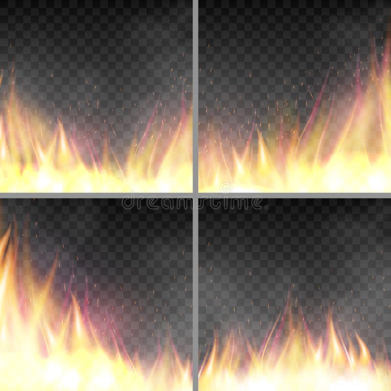 Set of Design Template with Flame. Stock Vector - Illustration of ...