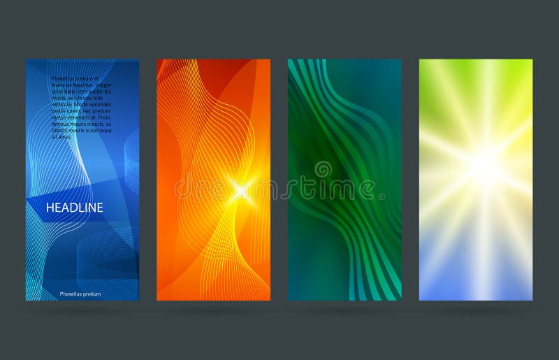 Set Design Title Pages Flyer Background Glow Light02 Stock Vector ...