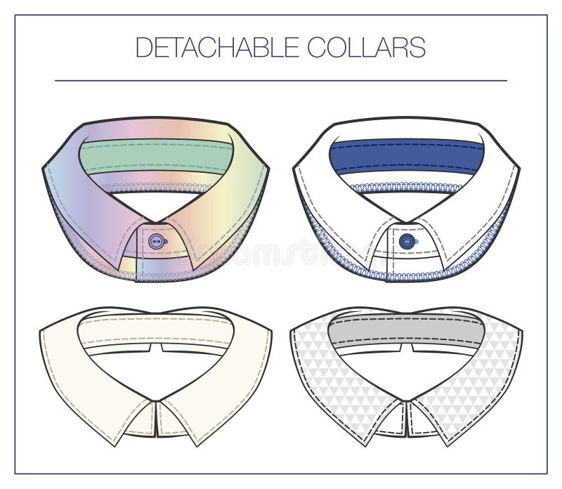 Set of fashion collars stock vector. Illustration of decorative - 30087779