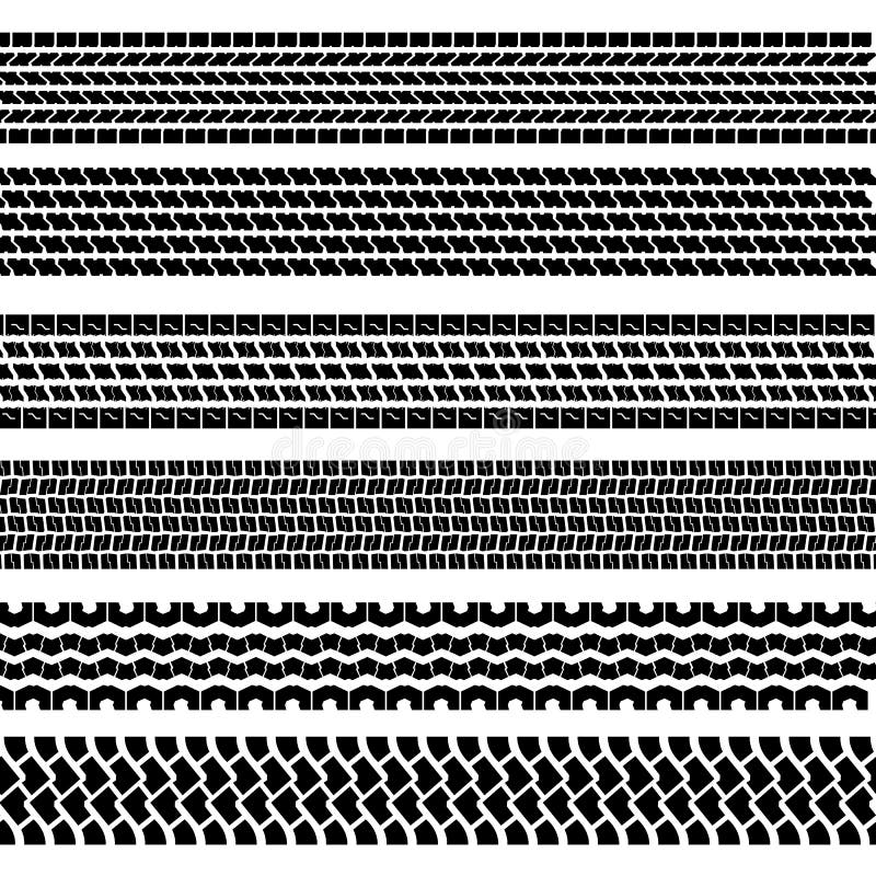 Set of Detailed Tire Prints, Vector Illustration Stock Vector ...
