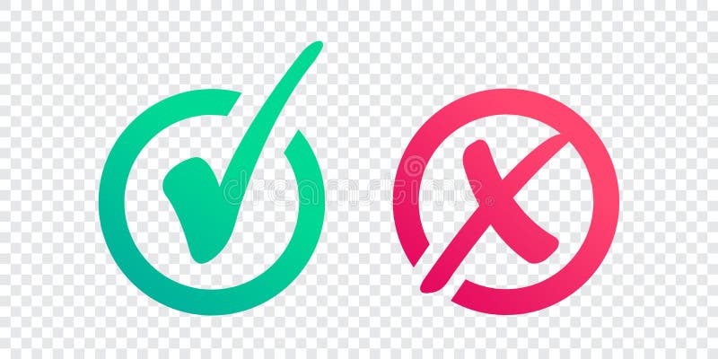 Set Di Icone Del Segno Di Spunta Su Uno Sfondo Trasparente ...