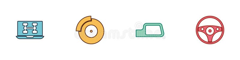Set Diagnostics Condition of Car, Car Brake Disk with Caliper, Mirror ... Set Diagnostics Condition of Car, Car Brake Disk with Caliper, Mirror ...