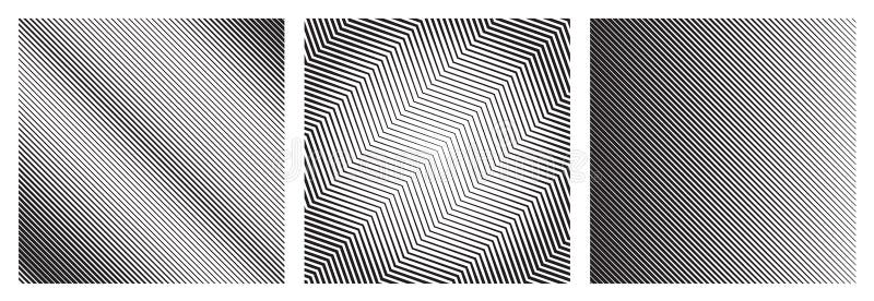 Set of Diagonal Oblique Edgy Lines Pattern in Vector Stock Illustration ...